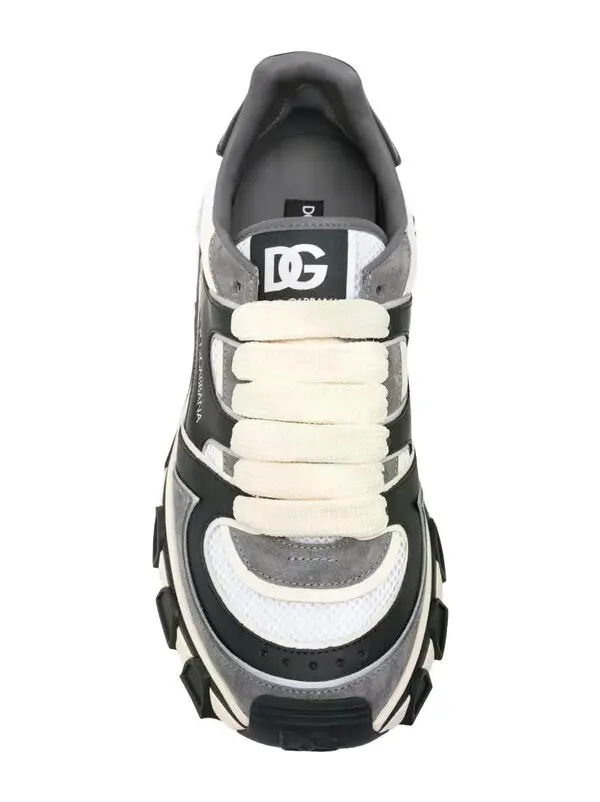 Dolce & Gabbana Panelled Mesh-detail Low-top Sneakers - Grey