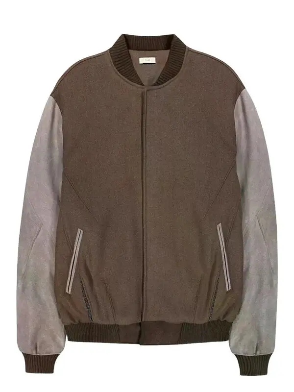 XLIM Ep.8 02 Distressed Panelled Bomber Jacket - Brown