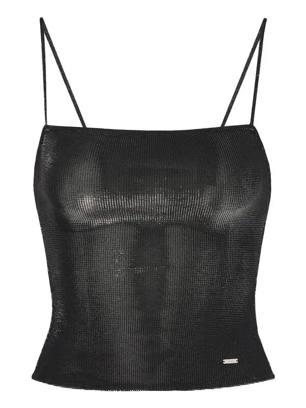 Gucci Embellished Cropped Top - Black