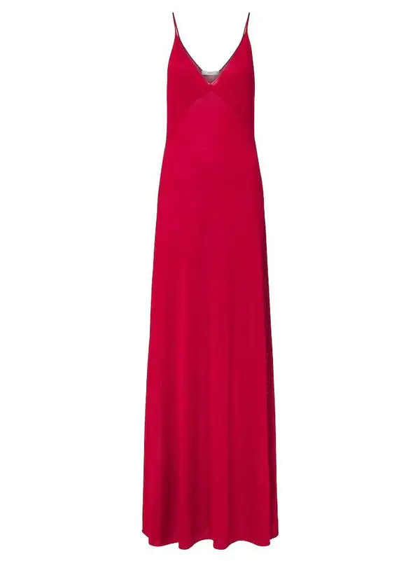 Fendi Silk Maxi Dress - Red