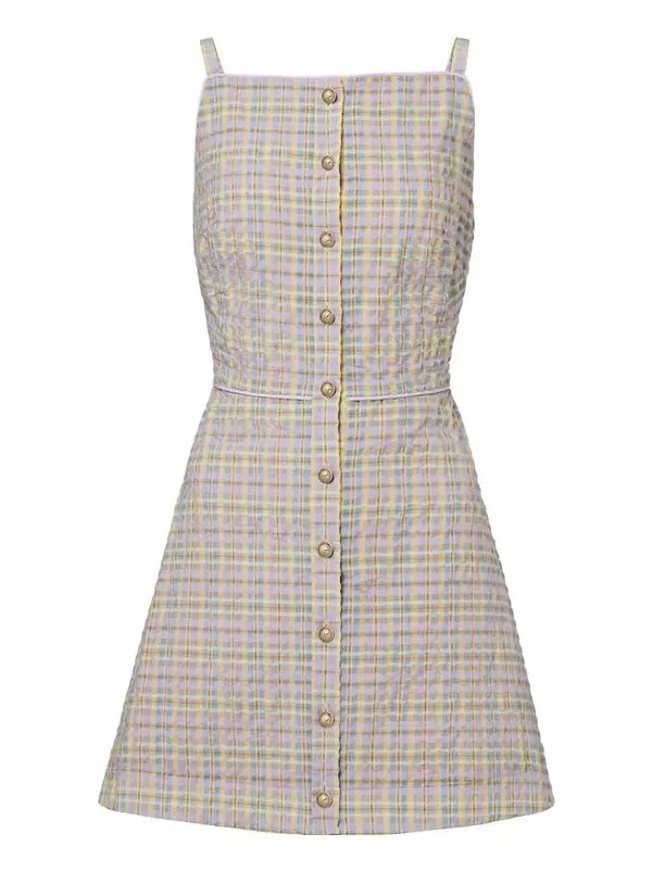 MARKARIAN Skye Plaid Seersucker Minidress - Multicoloured