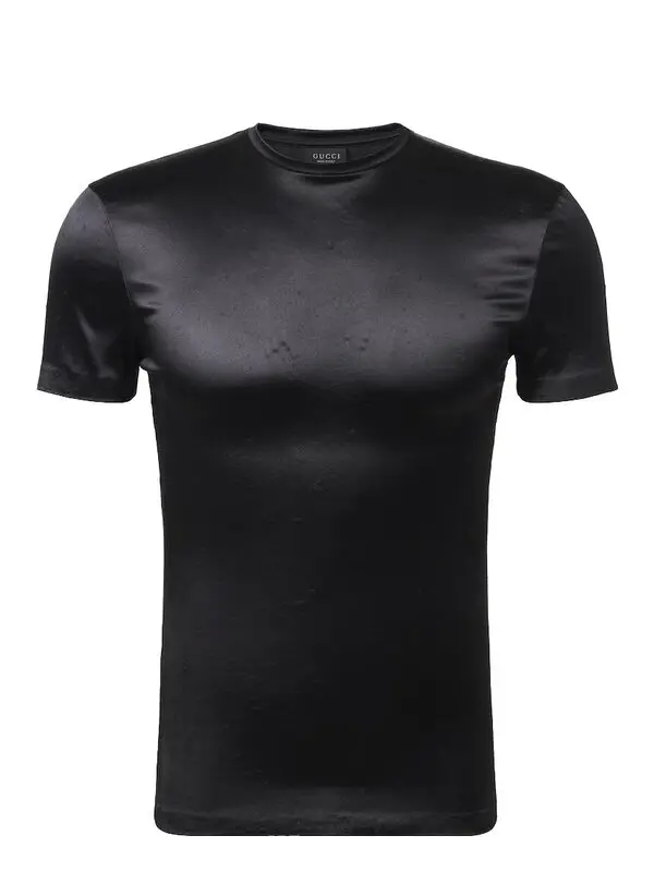 Gucci Satin Jersey T-shirt - Black