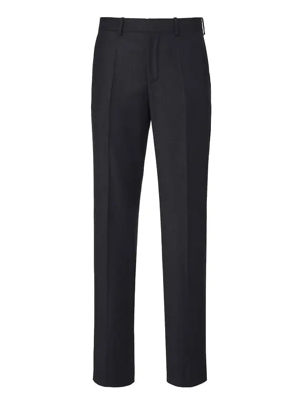 Agnona Wool Straight Pants - Blue