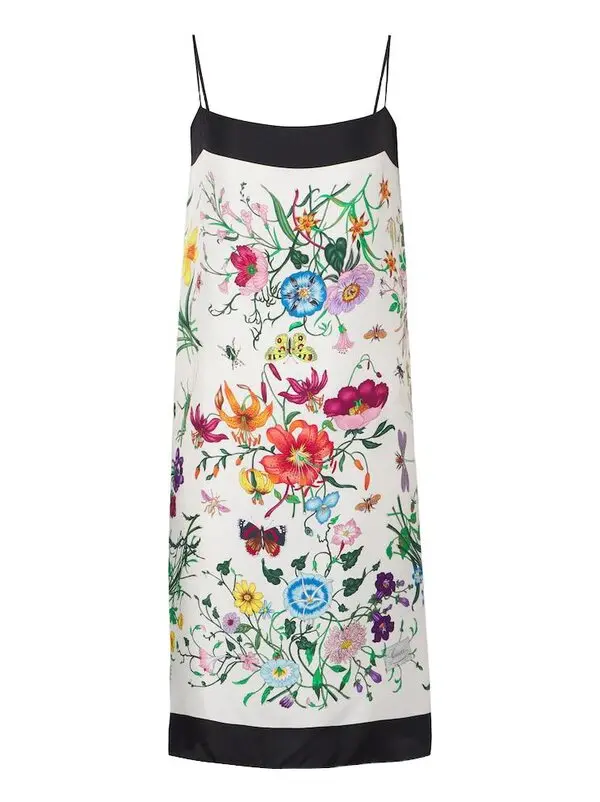 Gucci Flora Silk Twill Mini Dress - Multicoloured
