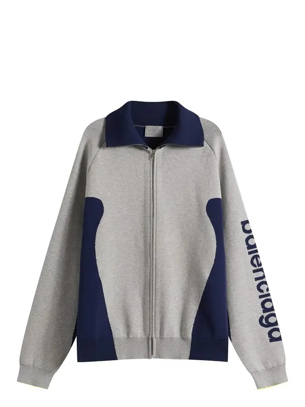 Balenciaga Zip-up Sport Jacket - Grey/navy