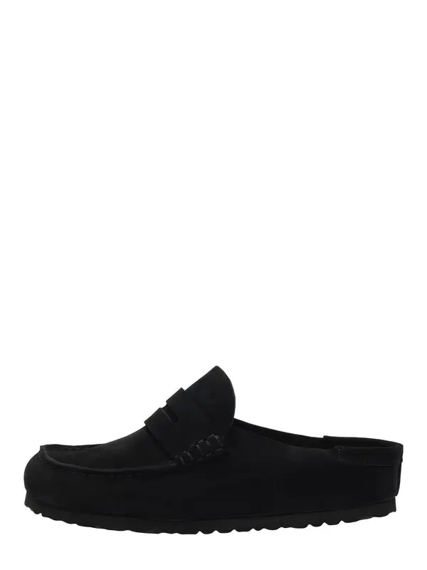 BIRKENSTOCK Naples Wrapped Suede Slip-on Clogs - Black
