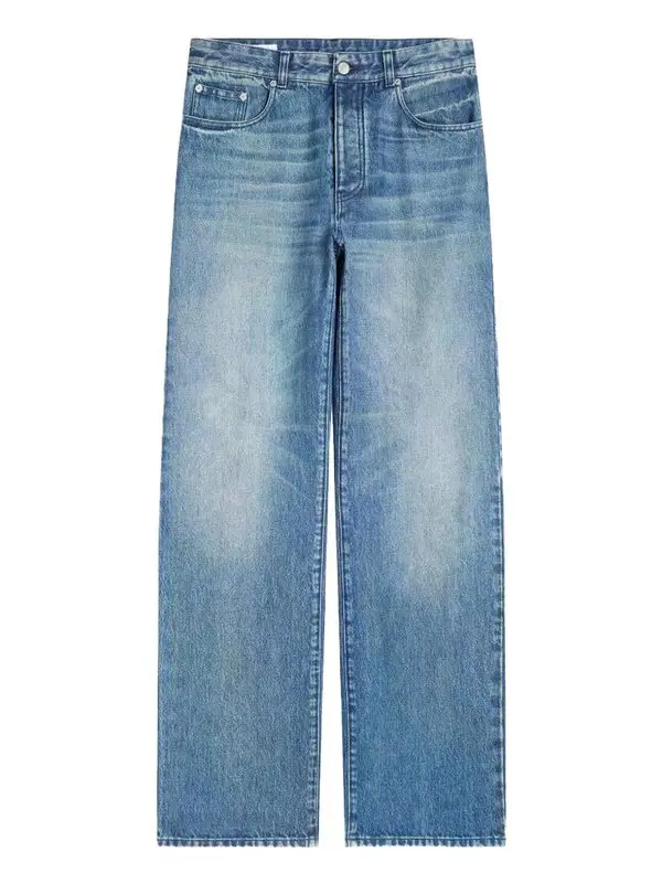 Dries Van Noten Loose Straight-leg Denim Pants - Blue