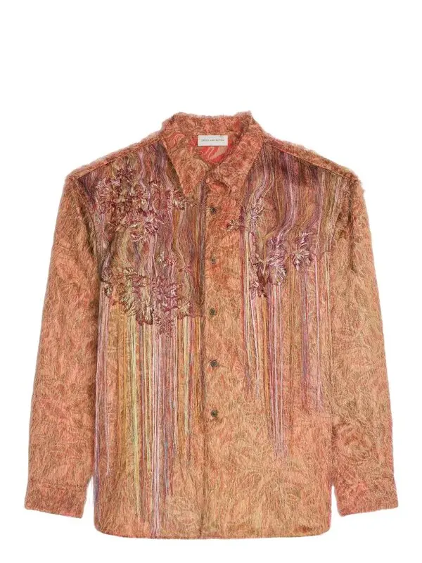 Dries Van Noten Loose Embroidered Shirt - Orange