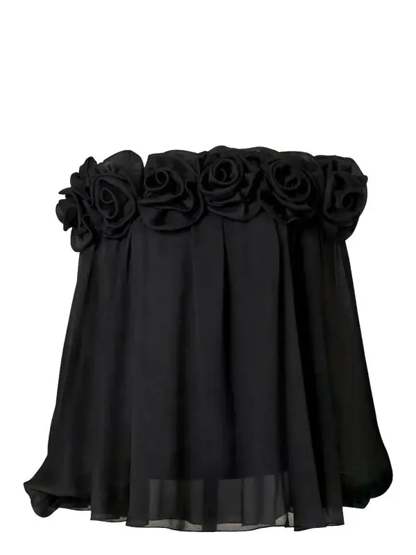 Carolina Herrera Off-shoulder Rosette Detail Top - Black