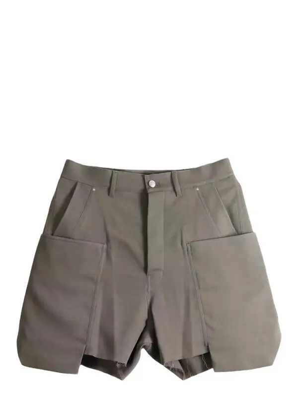 Rick Owens Raw Edge Panelled Shorts - Grey