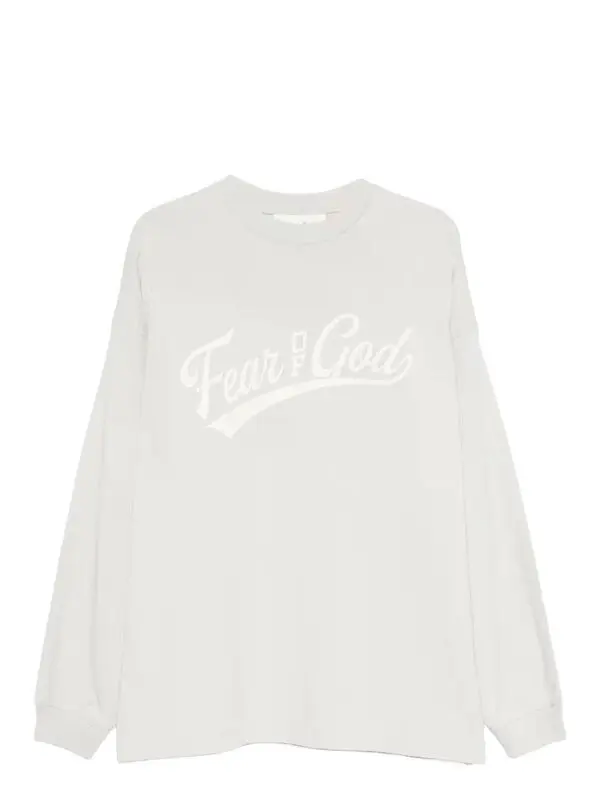 Fear Of God Logo-print Long-sleeves T-shirt - Grey