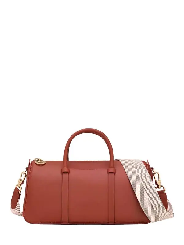 Longchamp Medium Leather Duffle Bag - Brown