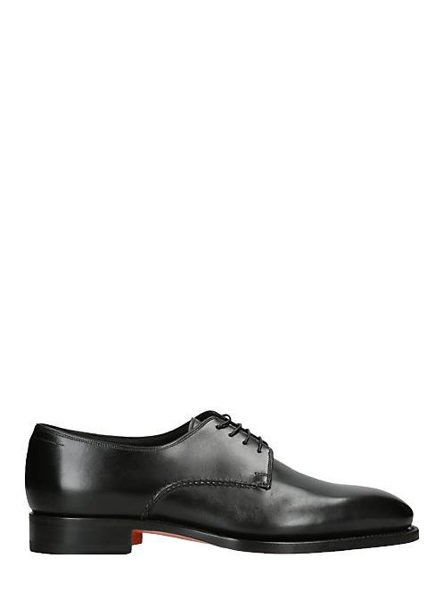 Santoni Adrian Leather Derby Shoes - Black