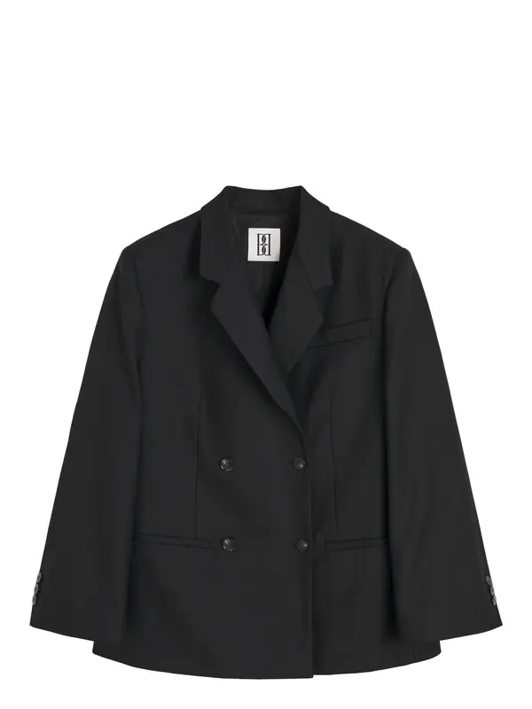 BY MALENE BIRGER Ramona Double-breasted Blazer - Black