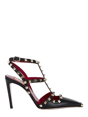 Valentino Garavani Rockstud Ankle Strap Pump - Nero
