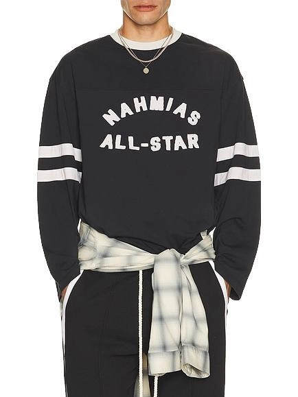 NAHMIAS All Star Varsity Long Sleeve - Worn Black