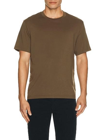 FRAME Short Sleeve Light Cotton Tee - Deep Olive