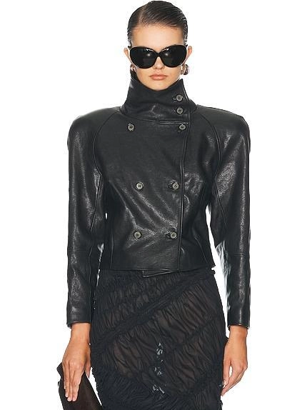 Magda Butrym Leather Jacket - Black