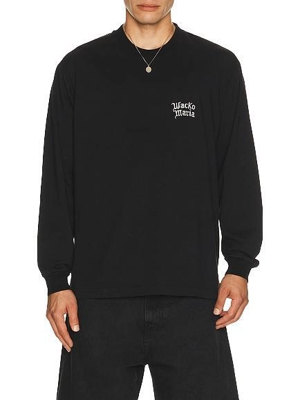 WACKO MARIA Washed Heavy Weight Crew Neck Long Sleeve T-shirt Type 4 - Black