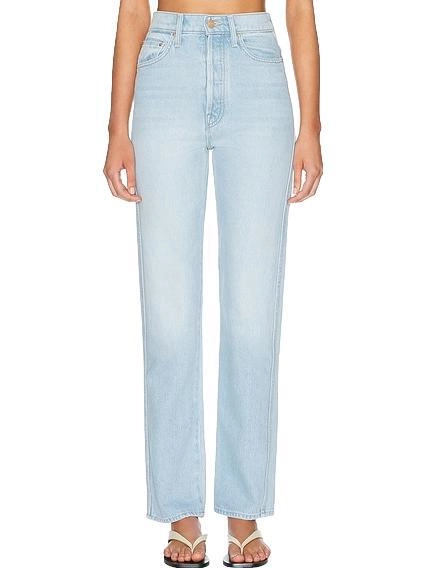 MOTHER The Tippy Top Utensil Sneak Jeans In Blue - Dots
