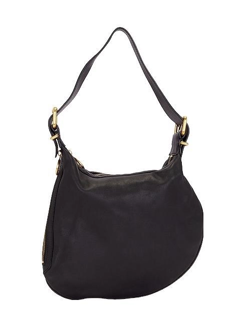 Fendi Selleria Oyster Shoulder Bag - Black