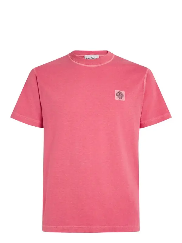 Stone Island Cotton Logo T-shirt - Red