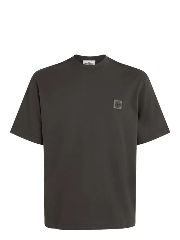 Stone Island Cotton Logo T-shirt - Black