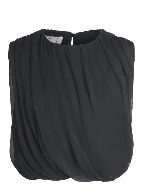 ABADIA Twisted Bubble Top - Black