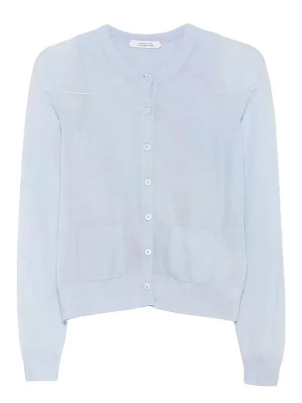 Dorothee Schumacher Sheer Knit Cardigan And Sleeveless Top Set - Blue