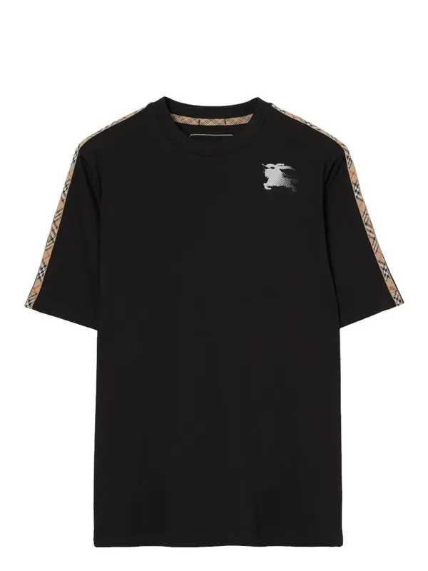 Burberry Check Trim Jersey T-shirt - Black