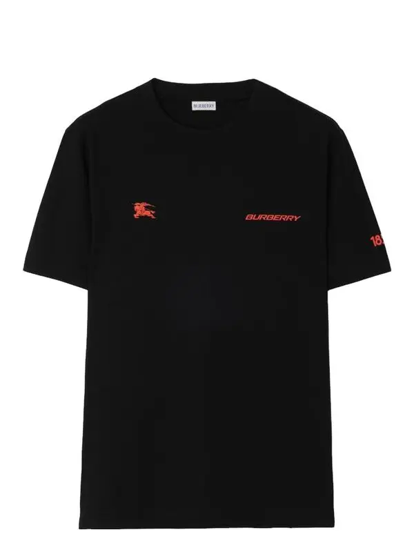 Burberry London Map Cotton T-shirt - Black