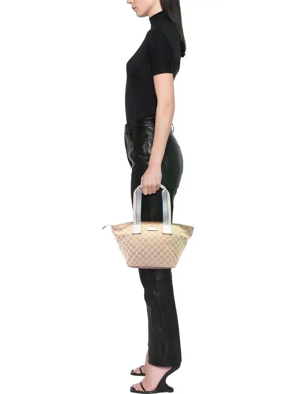 Gucci Gg Canvas Web Tote Bag - Neutrals