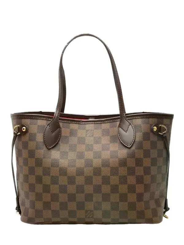 LOUIS VUITTON Damier Ebene Neverfull Pm Tote Bag - Brown