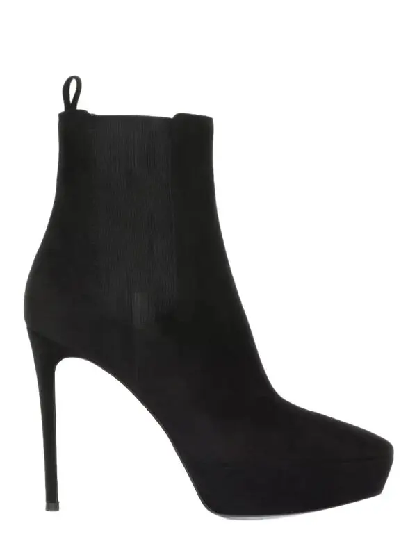 GIANVITO ROSSI Kim Suede Stiletto Ankle Boots - Black