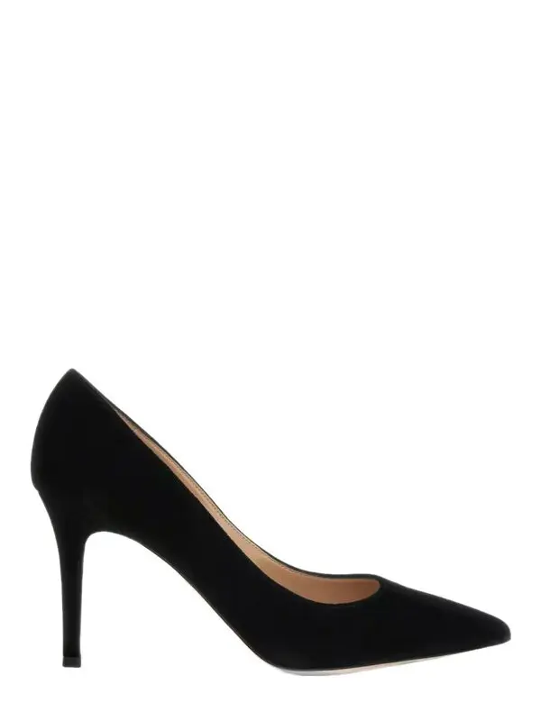 GIANVITO ROSSI 85 Pumps Velvet Stiletto Heel - Black