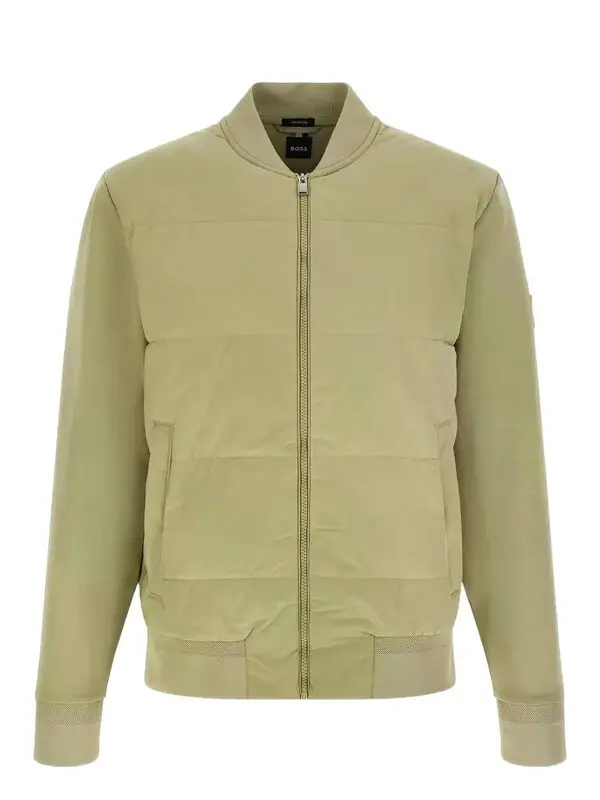 BOSS Skiles 100 Quilted Bomber Jacket - Green