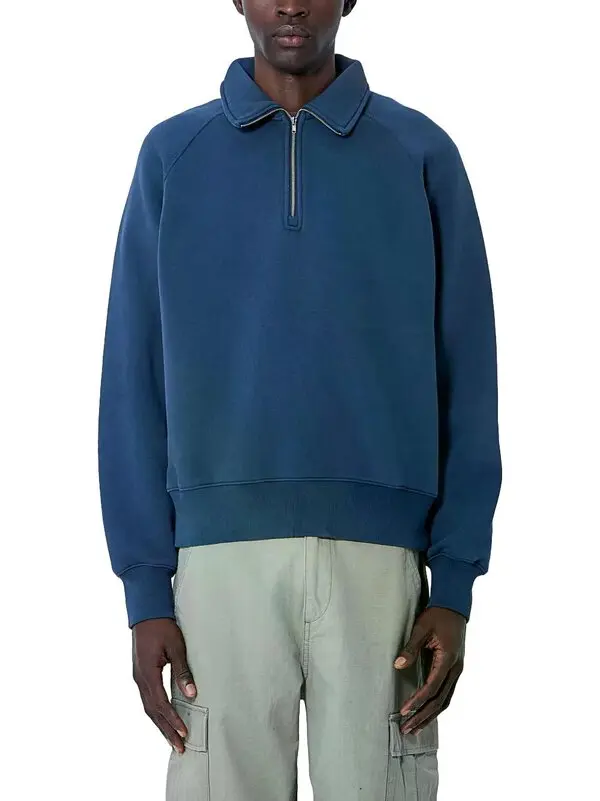 StÜssy Stand-collar Zip Sweatshirt - Blue