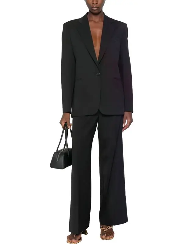 Andamane The Attico Single-breasted Notched Lapel Blazer - Black