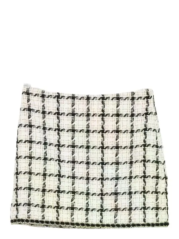 TWINSET Check Pattern Mini Skirt - Neutrals