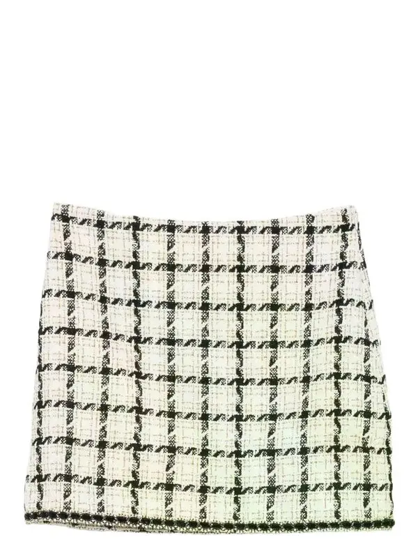 TWINSET Check Pattern Mini Skirt - Neutrals