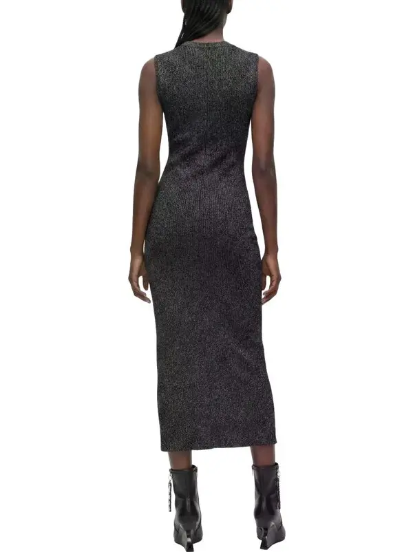 Karl Lagerfeld Metallic Knit Dress - Grey
