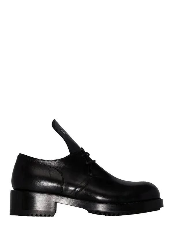 Raf Simons Leather Lace-up Derby Shoes - Black