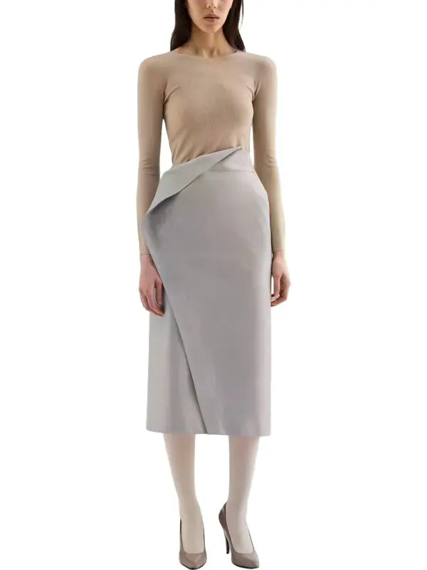 JIL SANDER Ribbed Knit Top - Neutrals