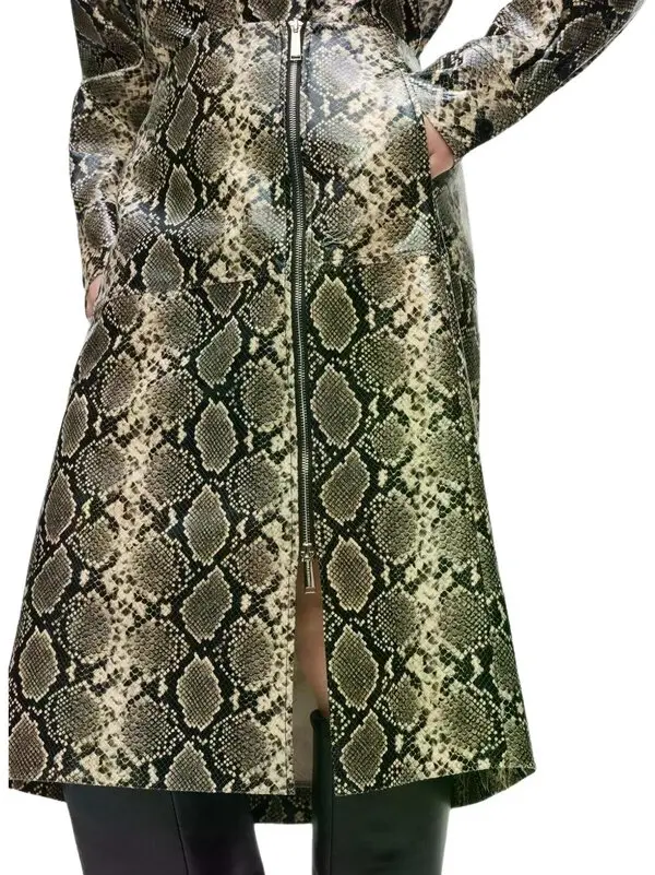 Karl Lagerfeld Faux-python Midi Skirt - Grey