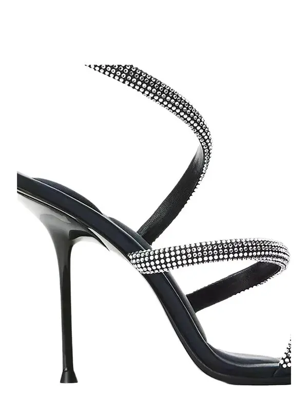 Alexander Wang Julie Crystal-coil Sandals - Silver