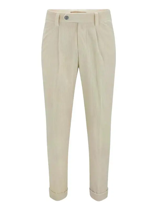 Hugo Corduroy Pleated Trousers - Neutrals