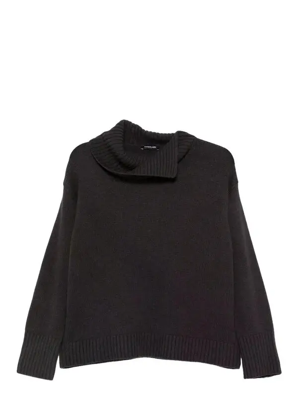 ANNE CLAIRE Roll Neck Wool Sweater - Brown