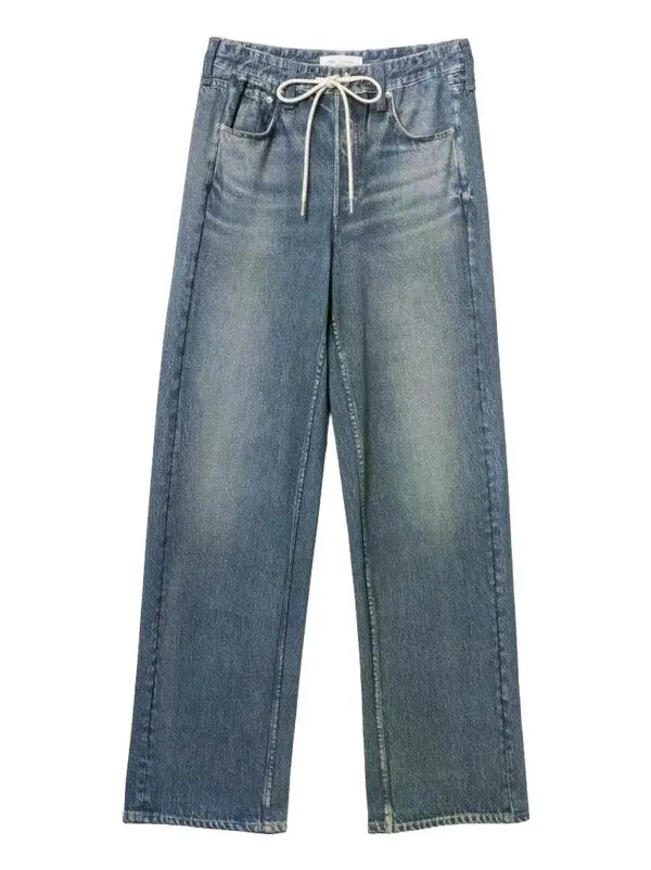 Rag & Bone Miramar Terry Drwcrd Wide-leg Track Pants - Blue