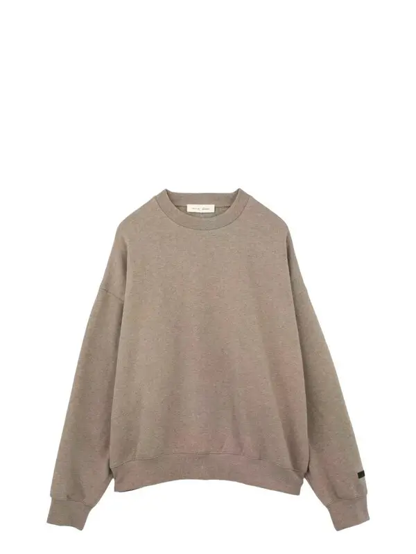 ESSENTIALS Classic Oversized Fleece Crewneck Sweatshirt - Neutrals