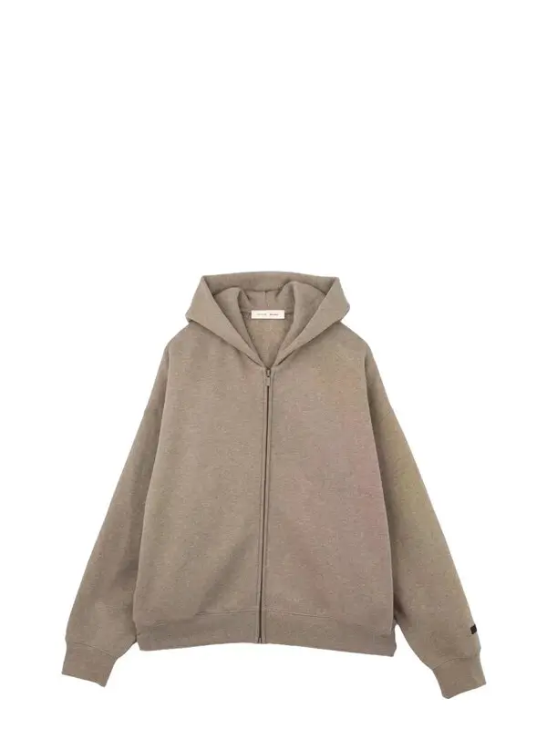 ESSENTIALS Classic Zip-up Hoodie - Brown